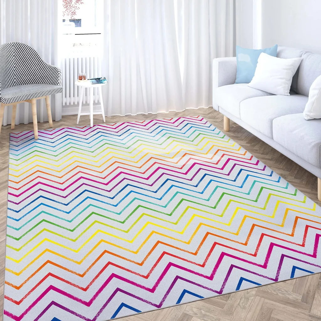 Chevron Rainbow Vibrant zigzag Mat - Mosque Carpet